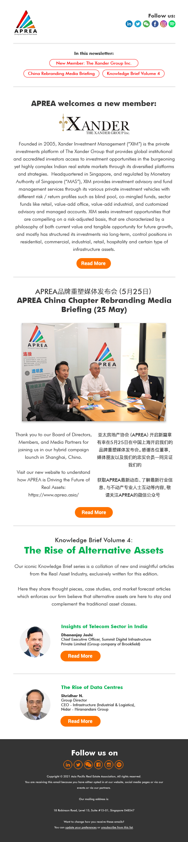 APREA welcomes new member: Xander Group - Asia Pacific Real Assets ...